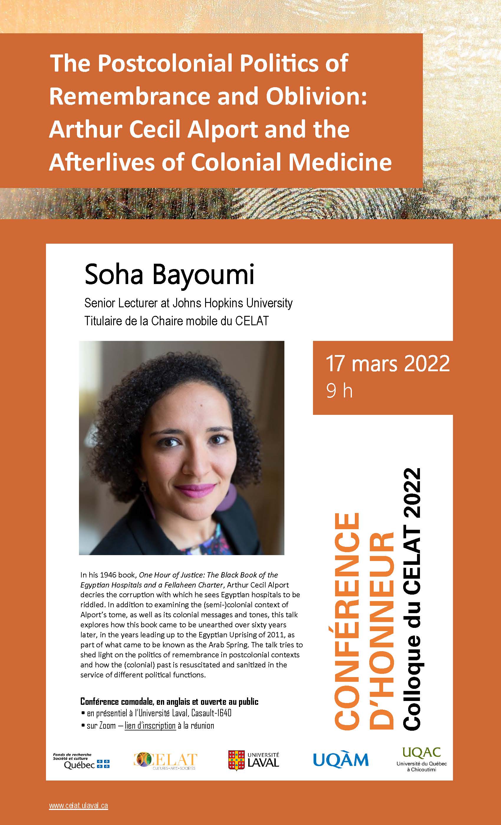 Conférence « The Postcolonial Politics of Remembrance and Oblivion ...
